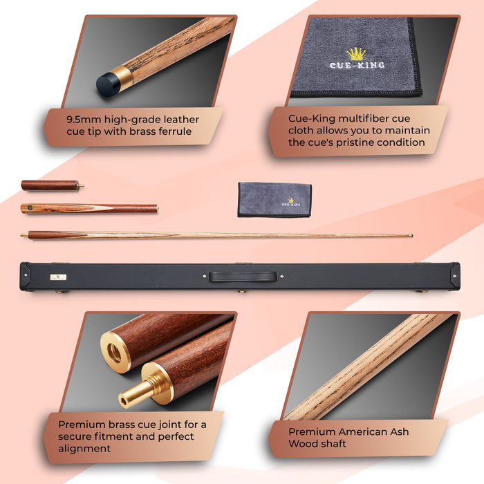 Cue-King Premier 400 Snooker and Pool Cue Handmade 57" 18oz 3/4 Jointe